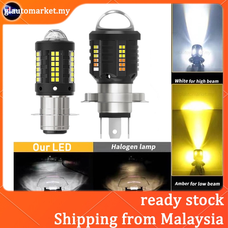 LED Motorcycle Headlight Canbus T19 PX15D Hi/LO Beam H4 H6 73SMD Headlight DC12V-60V 8000LM ...