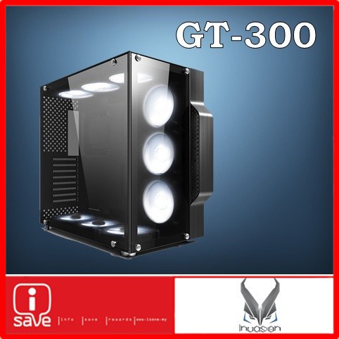 INVASION GT-300 ATX Aluminium Gaming Casing with 9 ARGB Fan (GT300 ...