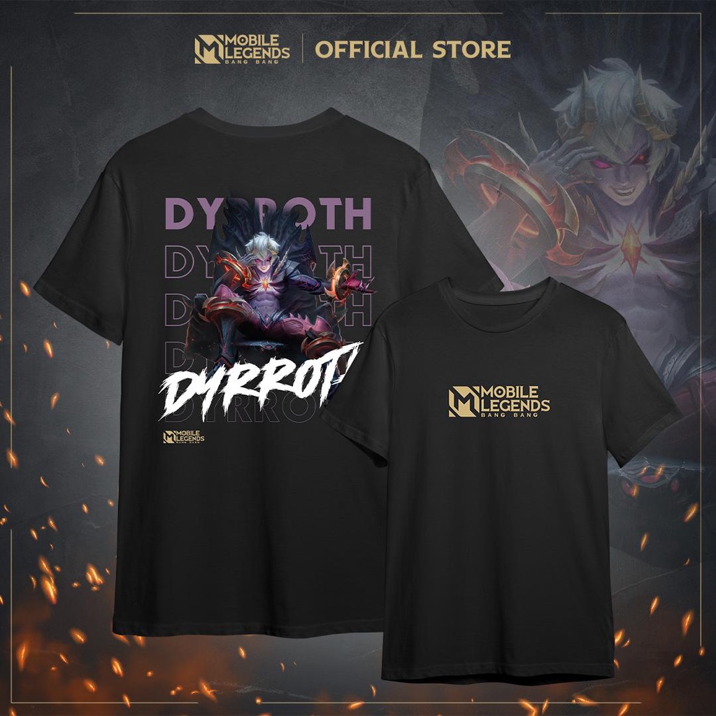 MLBB Official Hero T-shirt - Dyrroth (Cotton) Black Unisex | Shopee ...
