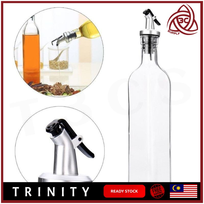500ml with Pour Cap - Liquid Dispenser Kitchen for Oil Glass Tuang ...