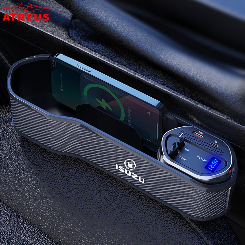 ISUZU Car Seat Gap Filler Organizer Front Seat Console Side Pocket With ...