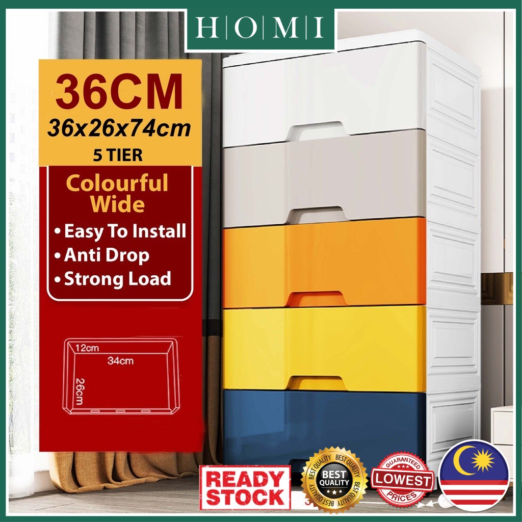 📦homi Ready Stock📦color Wardrobe Foldable Storage Box Drawer Cabinet