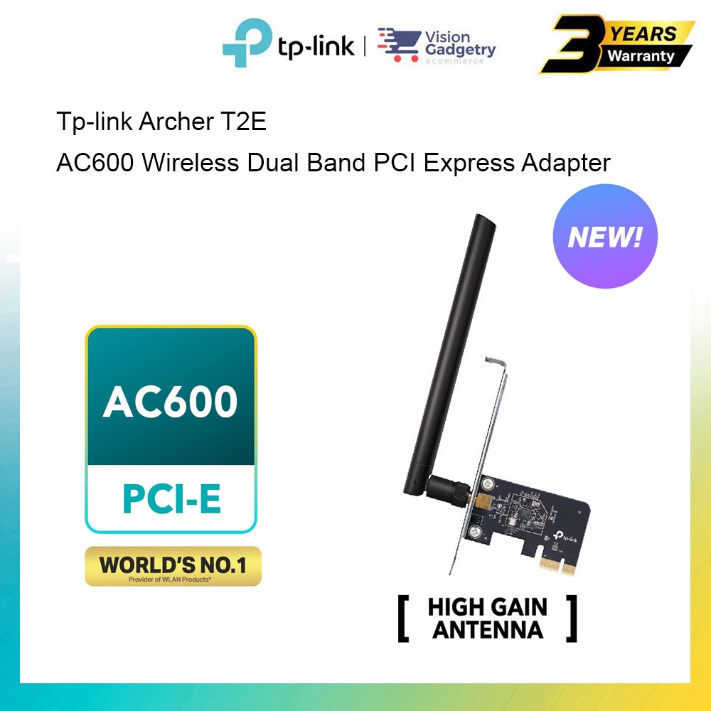 TP-Link Archer T2E AC600 Wireless Dual Band PCI Express Adapter ...