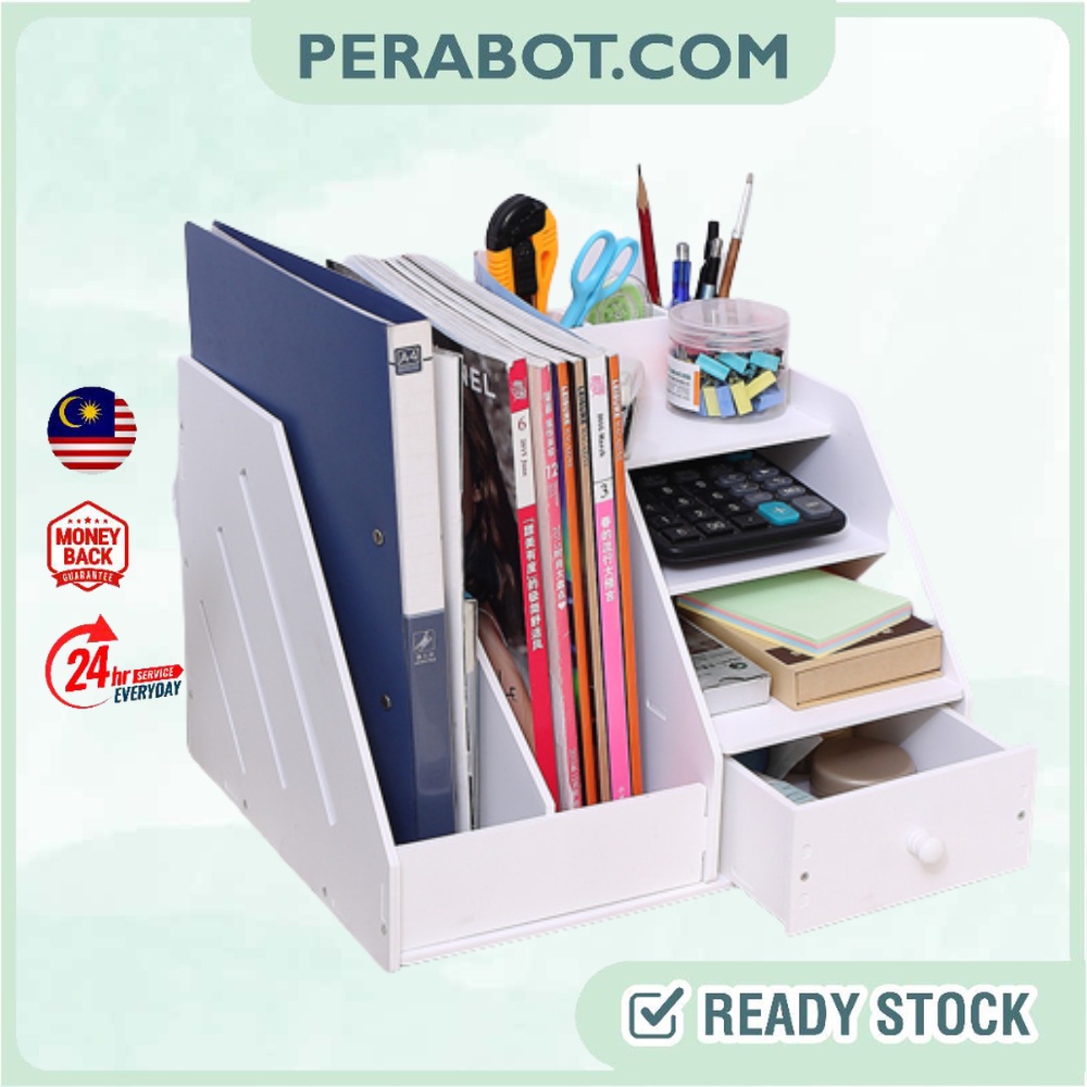 Desktop Wooden File Information Book Rack File Rack Folder A4 Paper ...