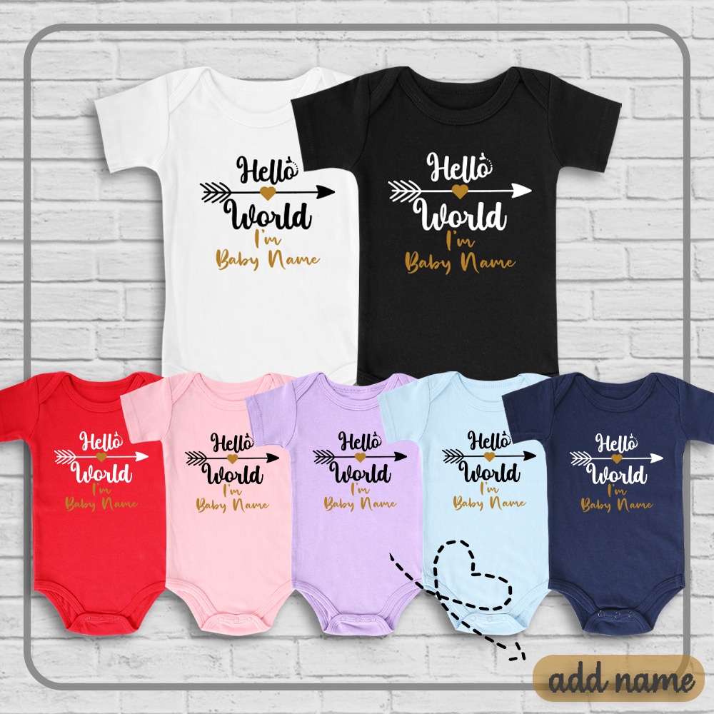 Haginbaby Hello world design personalized name ( Customize ...
