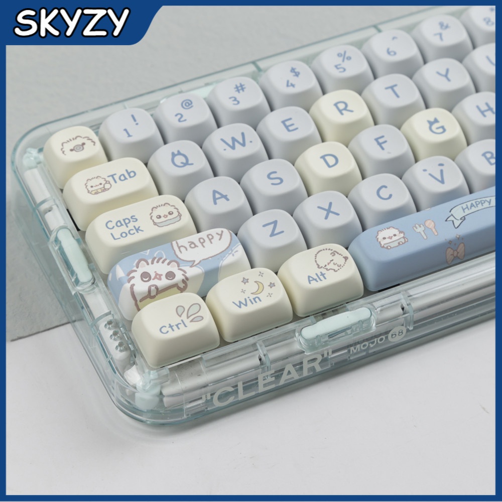 144 Keys Kitten Keycaps MOA Profile Cat Anime PBT Dye Sub Mechanical ...