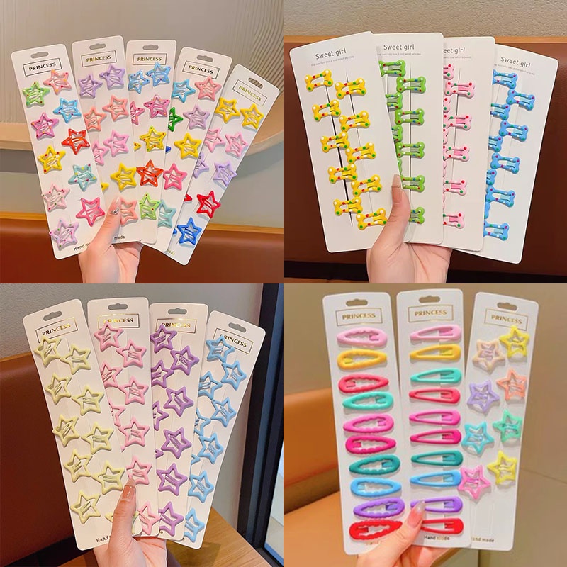 Colorful Star Hairpin Fashion Side Bangs Cute Children's Hairpin Set ...