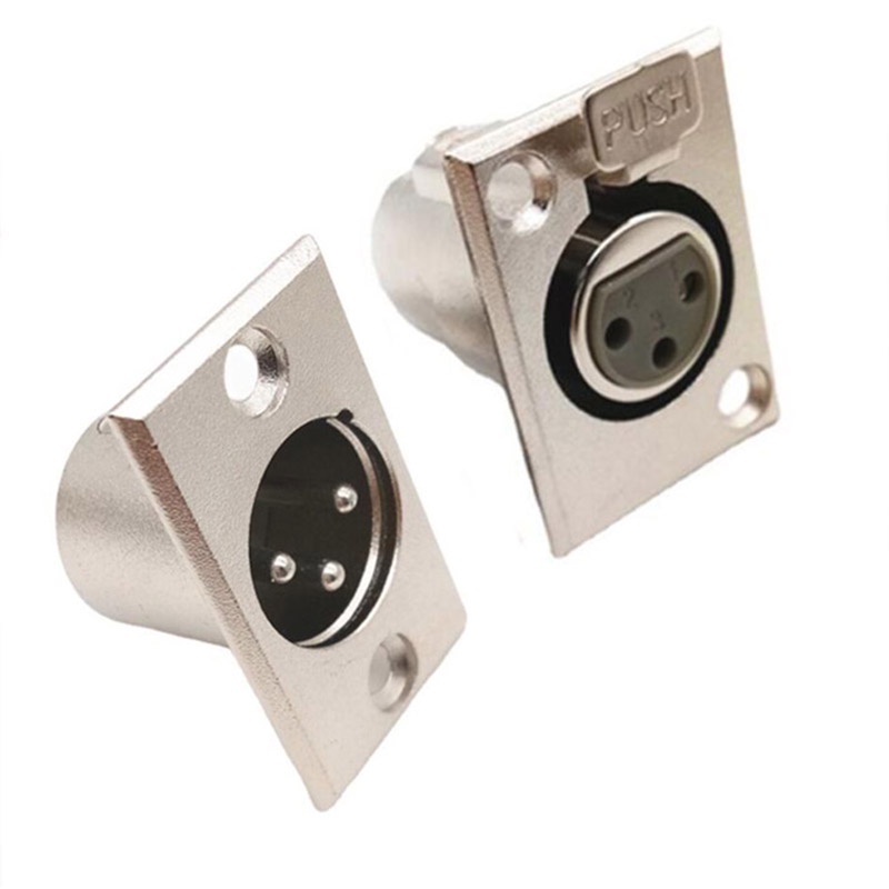 3 pin XLR male Female panel Mounted chassis power Connector Jack Socket ...