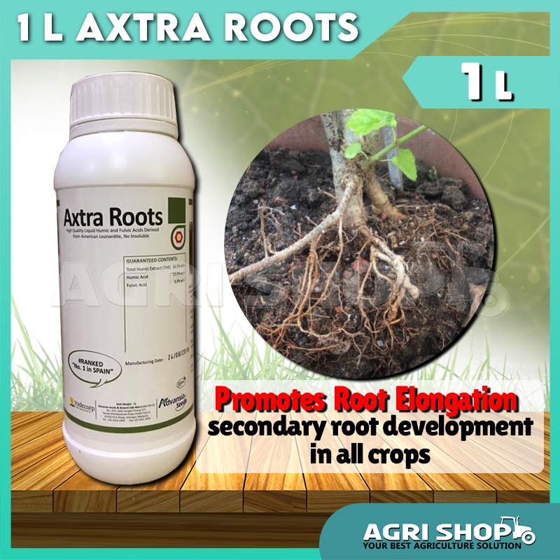 Agrishop 1 Liter Axtra Roots / Penggalak akar Rooting Fulvic Acid Baja ...