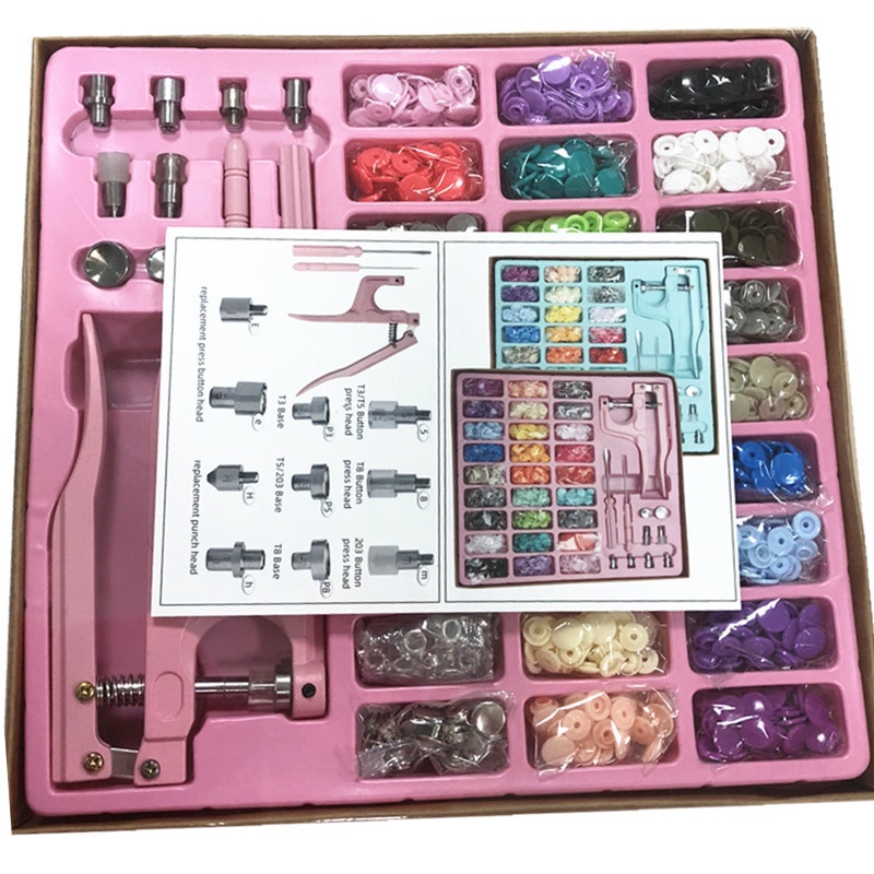 300 Sets Snap Fasteners Kit with with Multi-purpose Use Easy Snaps ...