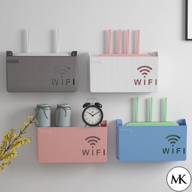 MK Wireless Wifi Router Shelf Storage Box Wall Hanging ABS Plastic ...