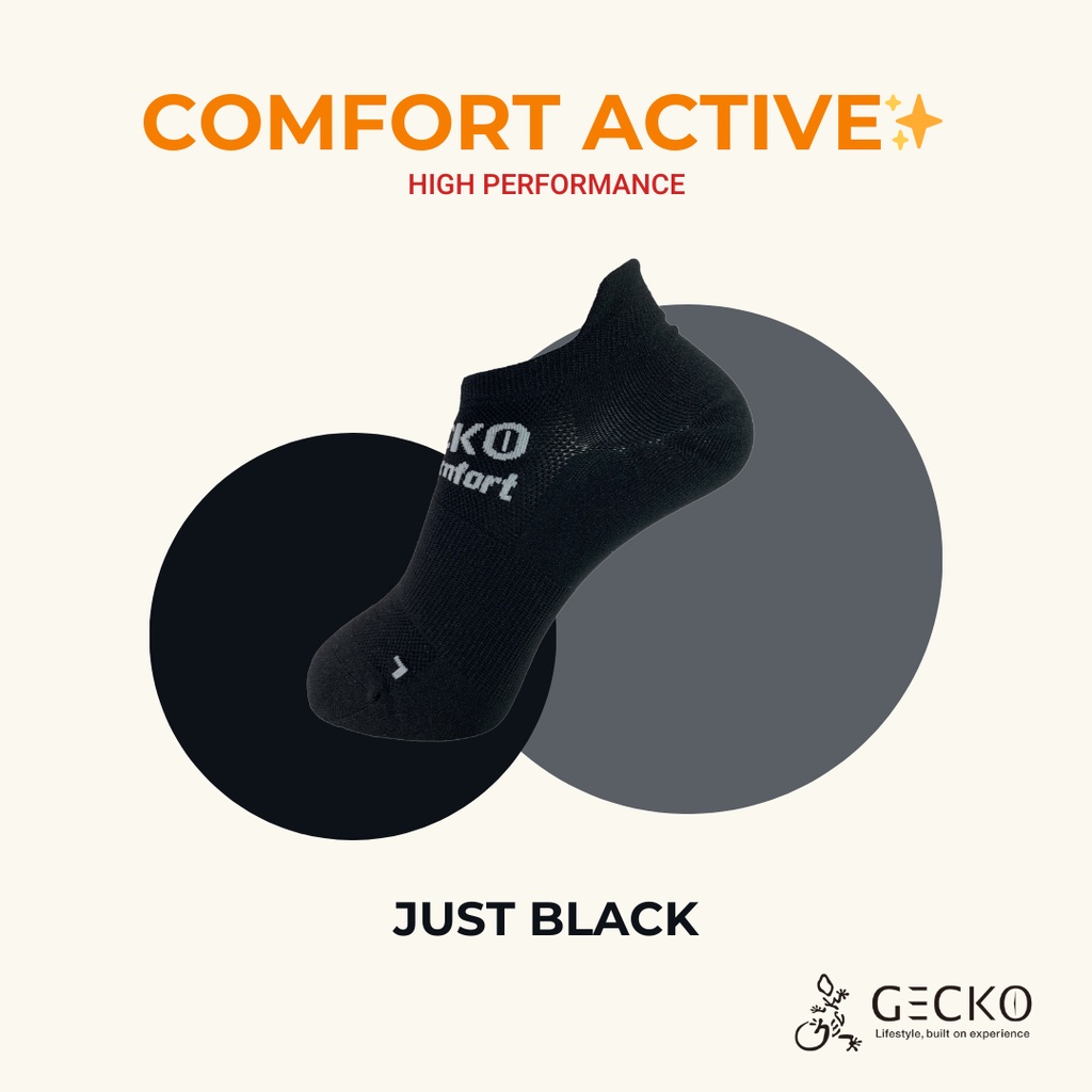 Gecko Ergo Comfort ACTIVE Rock Climbing Bouldering Socks BLACK (1pair ...