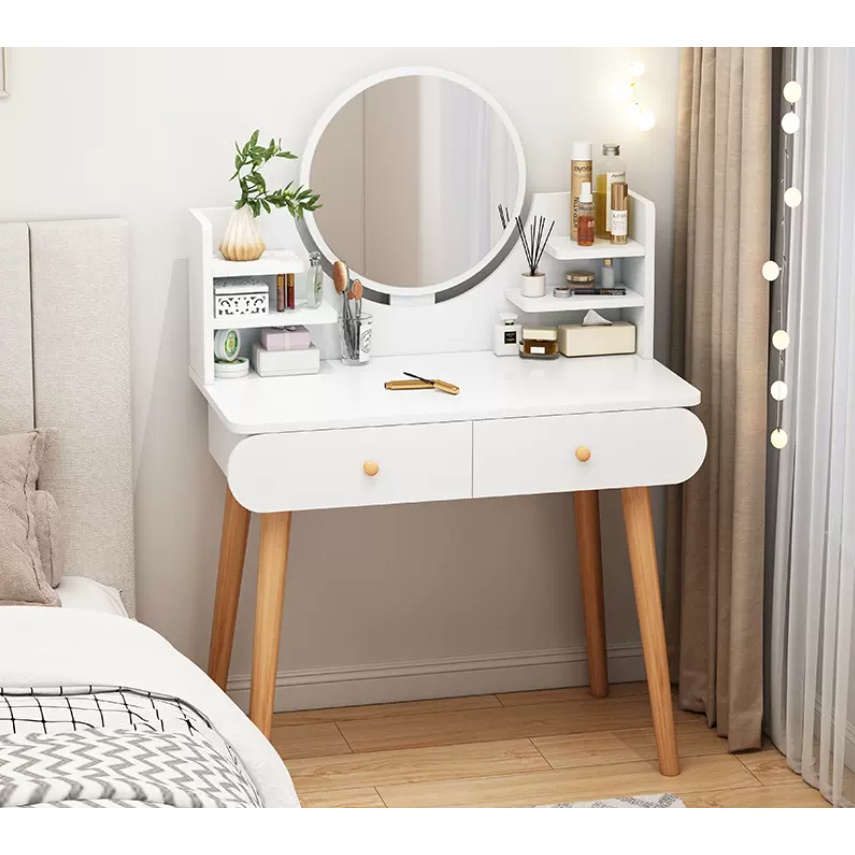 Cosmetic Storage Table With Makeup Mirror Dressing Table Makeup Table ...