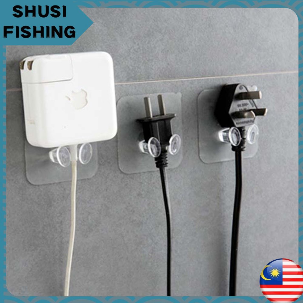 SHUSI Transparent Strong Seamless Plug Hook Storage Sticky Hook Socket ...