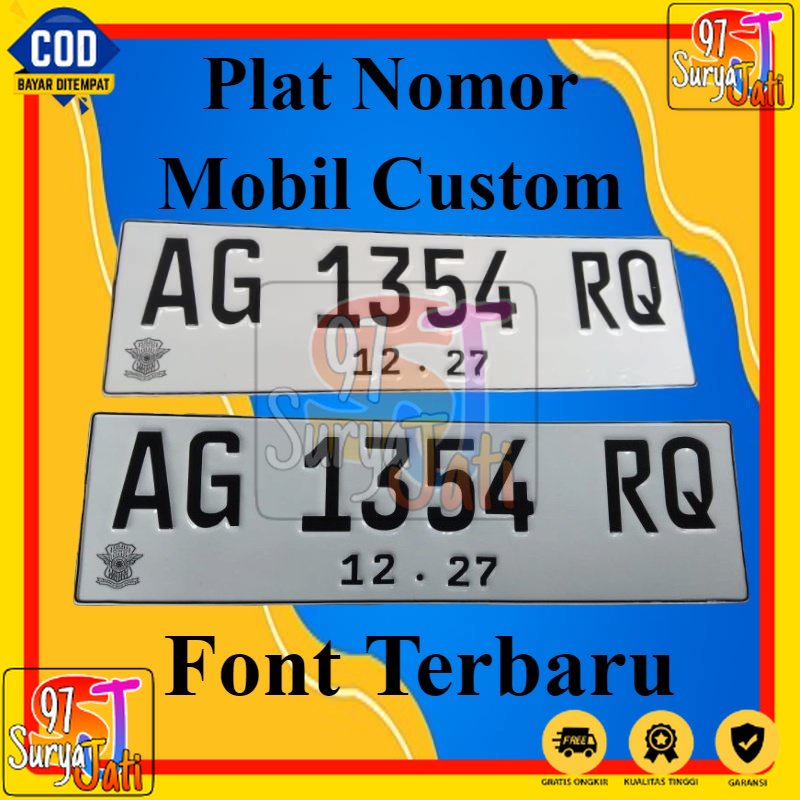 New font Car Number Plate 1pcs | Shopee Malaysia
