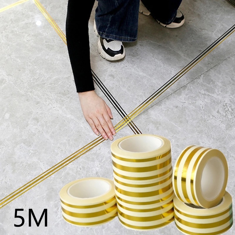 1 Roll of 5M Ceramic Tile Gap/Gold Mildew-Proof Self-Adhesive Gap Tape ...