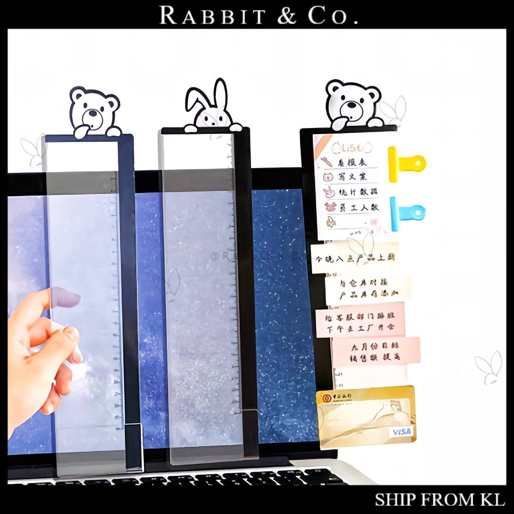 R&C Cute Bear Computer Monitor Memo Board With Phone Holder Computer ...