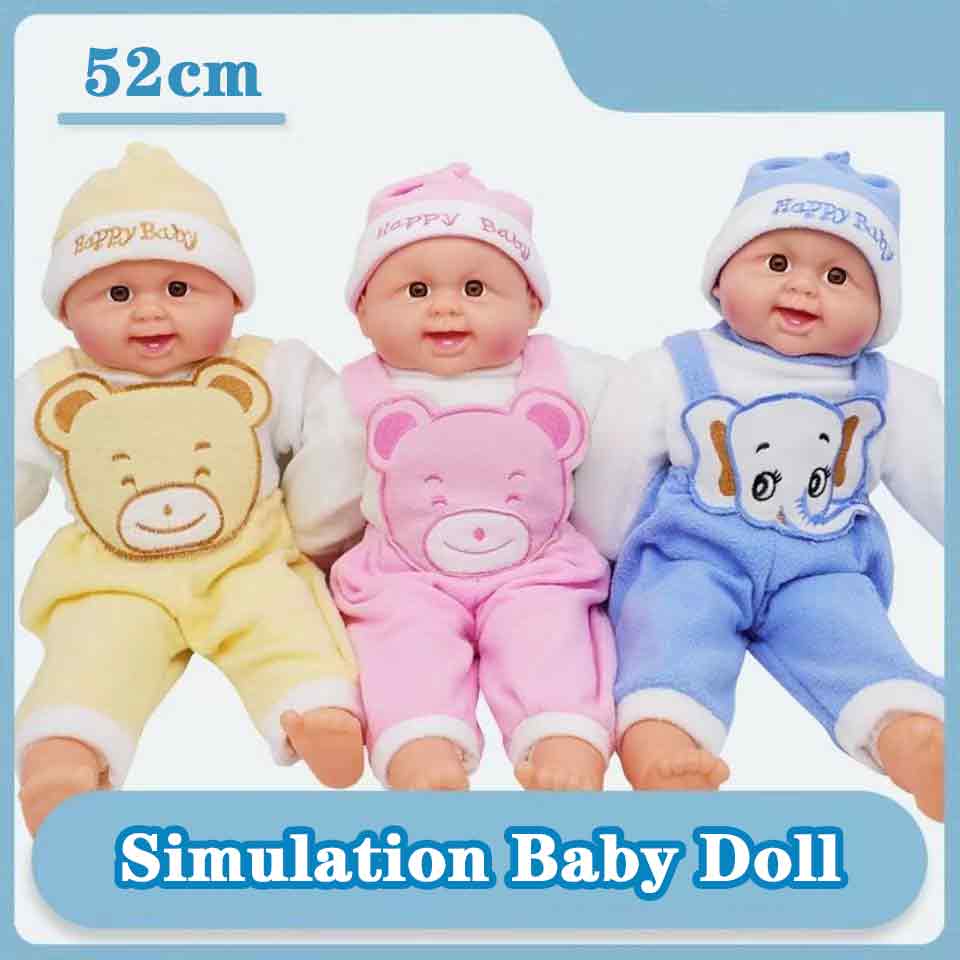 Large 52cm Simulated Baby Doll Soft Silicone Body Dressing Cloth Doll ...