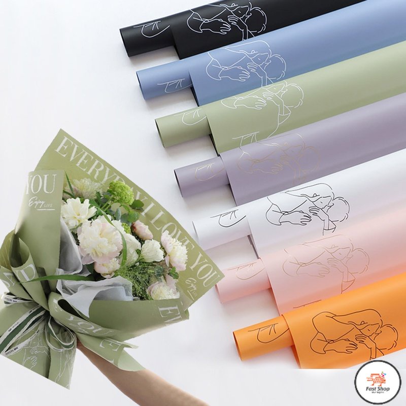 FS Valentine's Day Flower Wrapper / English Letter Bouquet Packaging ...