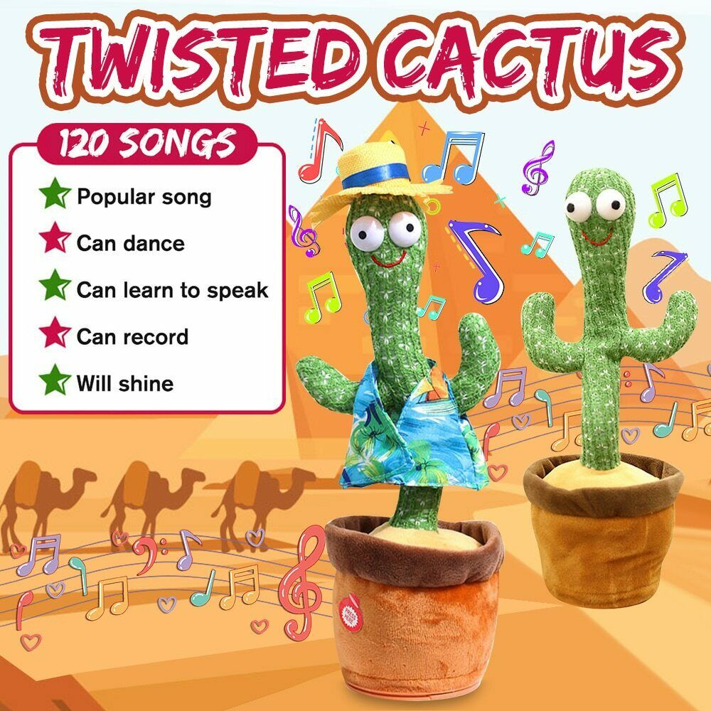 Tik Tok Electric Cactus Dancing Cactus Childhood Education Toy Singing ...