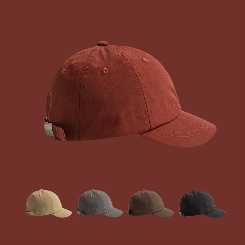 Sport Cap Short Brim Baseball Cap Solid Color Hats for Women Men ...
