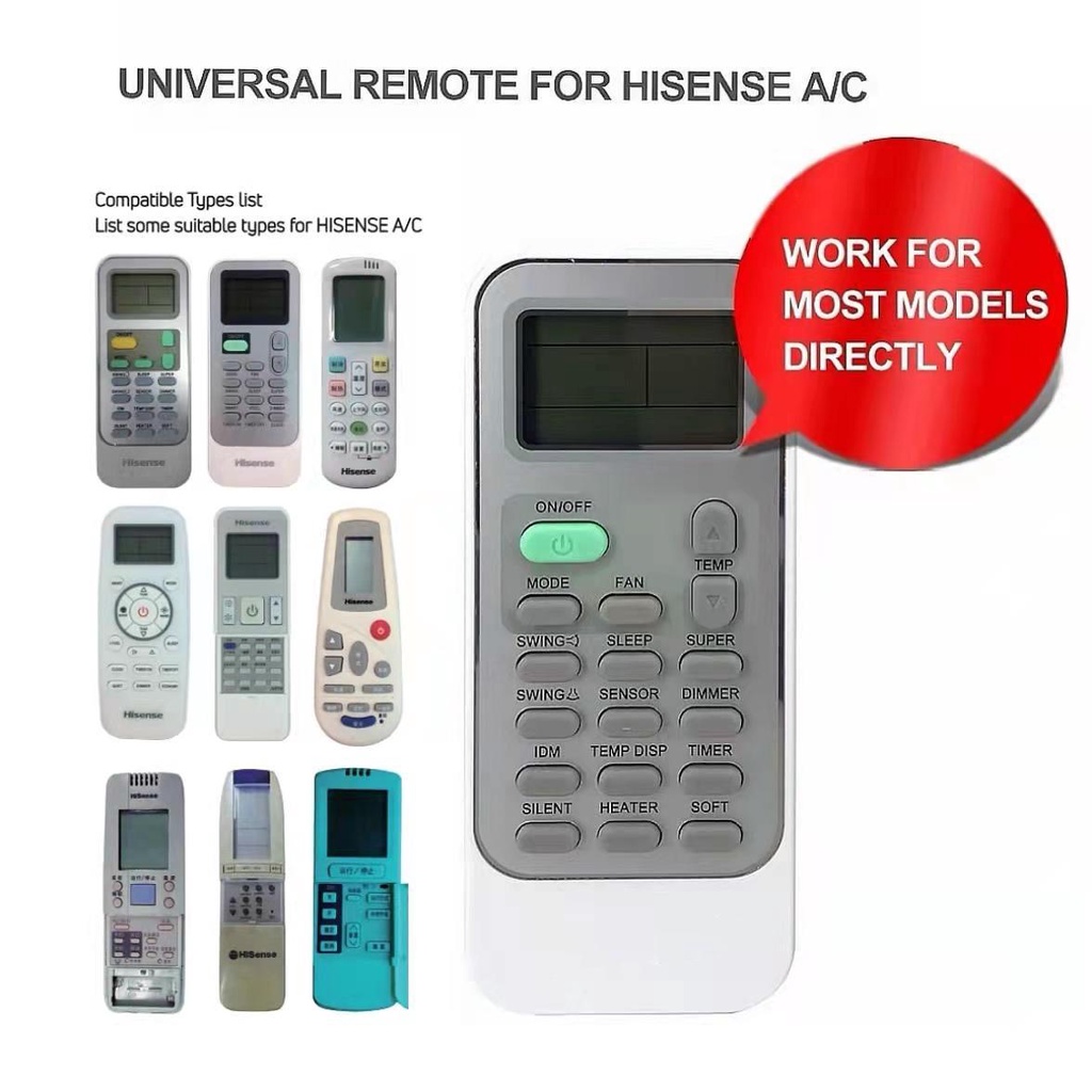 Universal Remote Control For Hisense Aircond Air / Conditioner (KS ...