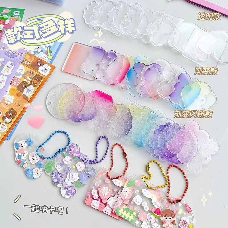 Goo card guka set (gift chain) guka sticker 咕卡 古卡 咕卡盘 (送珠链）炫彩/镭射 咕卡盘 咕卡 ...