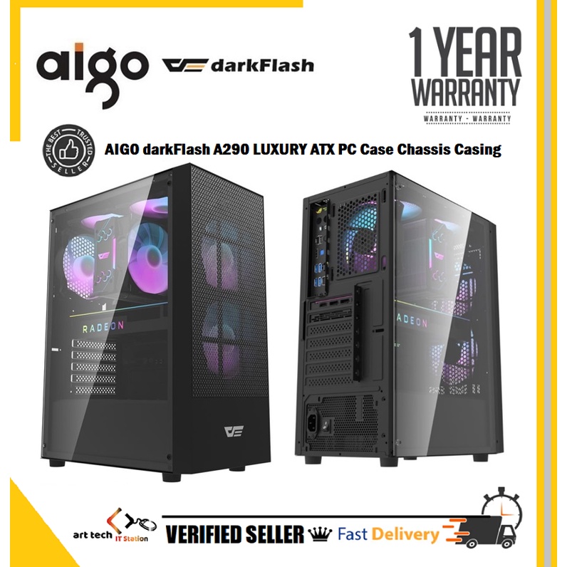 AIGO darkFlash A290 LUXURY ATX PC Case Chassis Casing | Shopee Malaysia