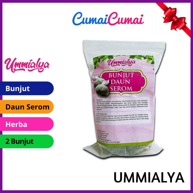 Ummialya Bunjut Daun Serom Herba Mandian Herba Ibu Berpantang (2 Uncang ...
