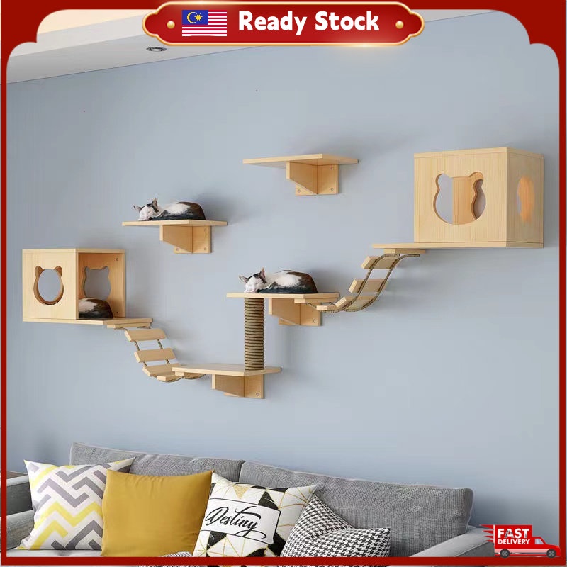 Cat Wall Climbing Set,Cat Furniture Set,Cat Climbing Jump Shelf,Cat ...