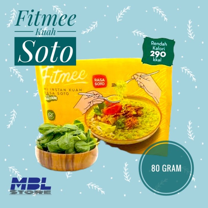 Fitmee Spinach Noodle Soto 80 Gr Halal | Shopee Malaysia