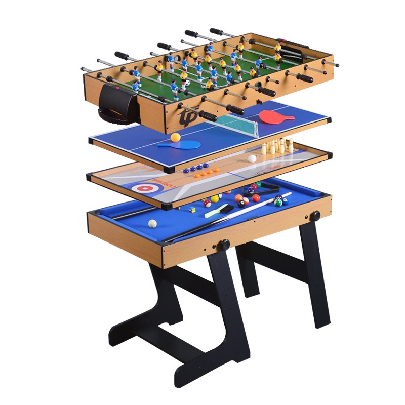 Public Pool Table 5 in 1 Multi Game Foldable Top Children Play Football ...