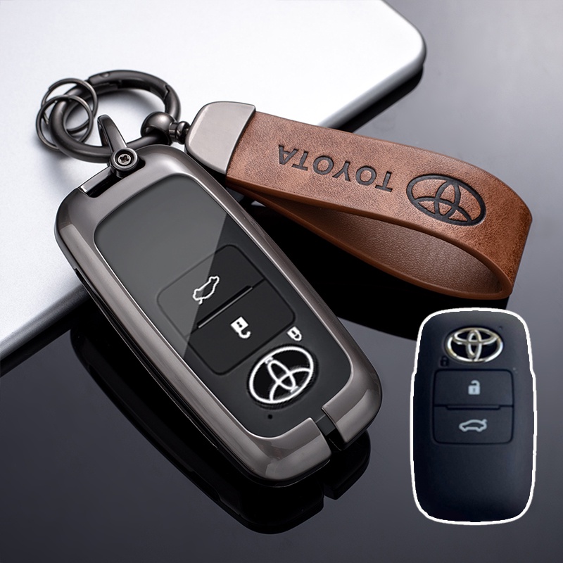 Cover Kunci Toyota Vios 2023 Remote Key Case Cover Metal Key Fob Shell ...