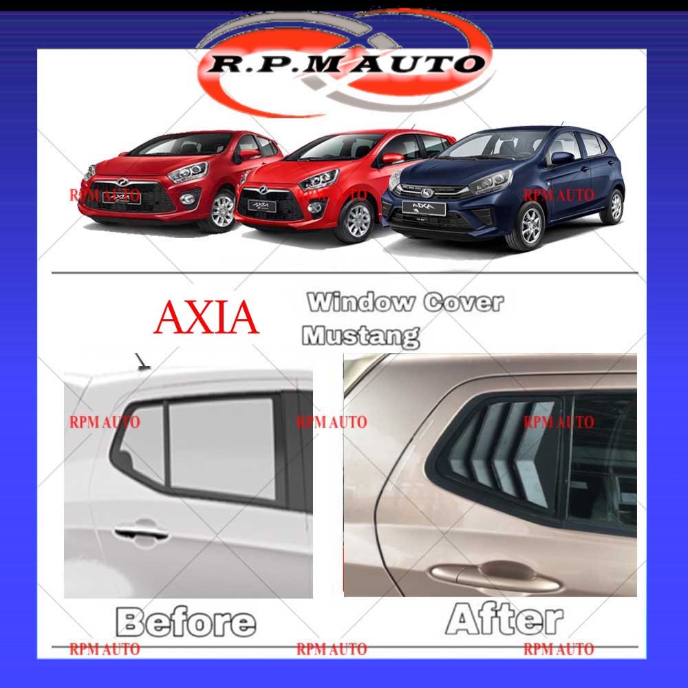 2PC Car Rear Side High Quality MUSTANG 3D Shark Window Triangle Mirror ...