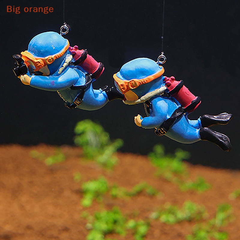 [Big orange] Diver Submerged Floag Fish Aquarium Personality ...