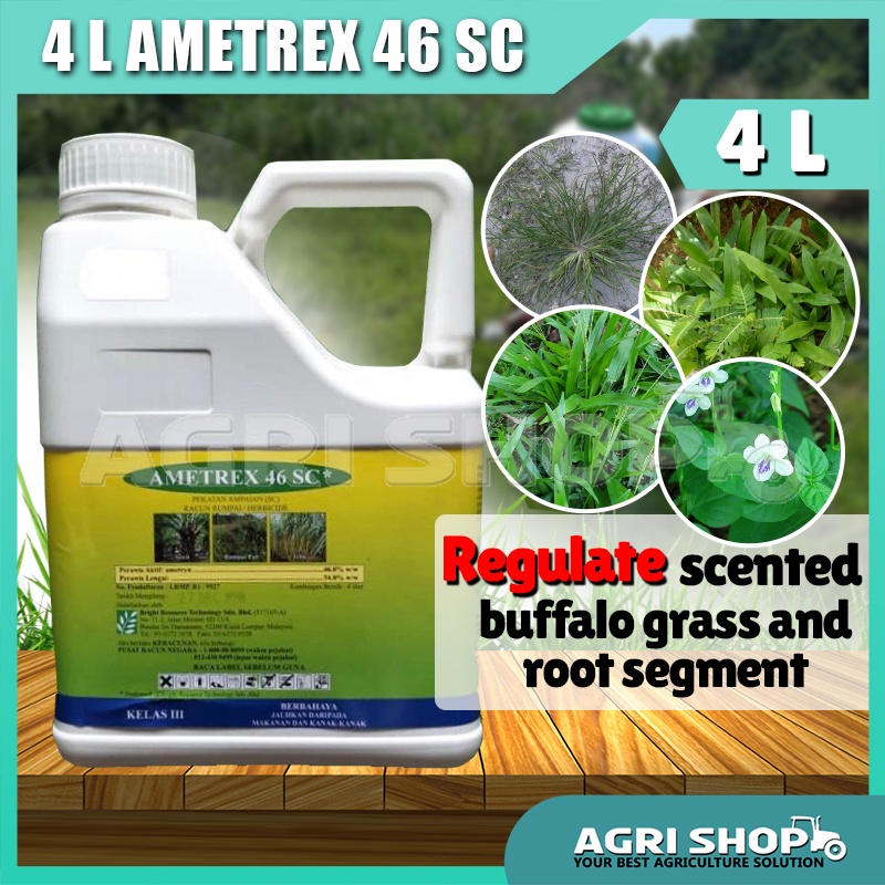 Agrishop 4 Liter Ametrex 46 SC Herbicide Racun Rumput | Shopee Malaysia