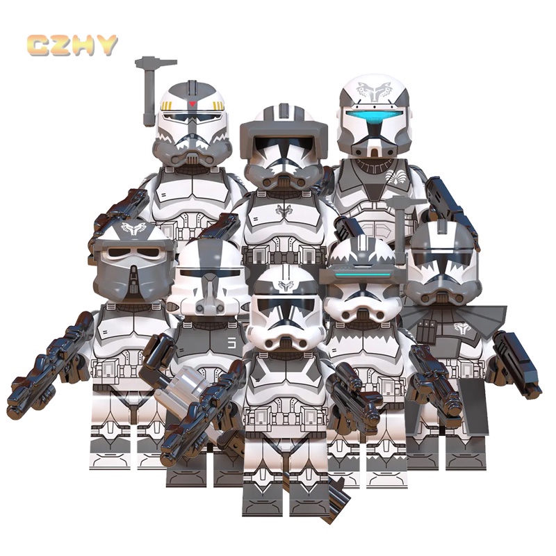 Mini Wolves Commander Clone Trooper Boost Wolfpack Captain Sergeant ...