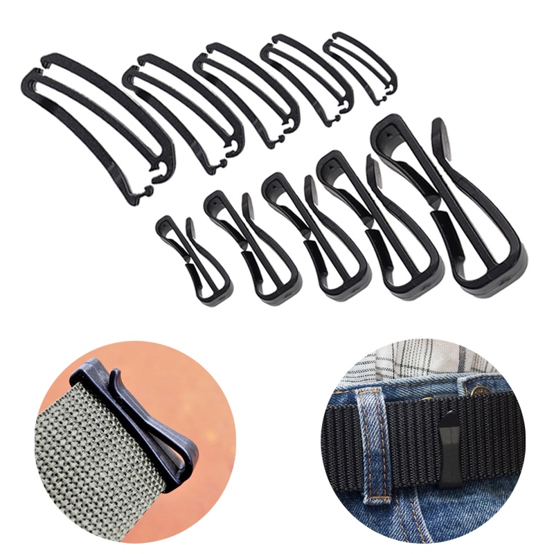 LUC 5 pcs Molle Webbing Buckle Quick Slide Retainer End Clip Molle ...