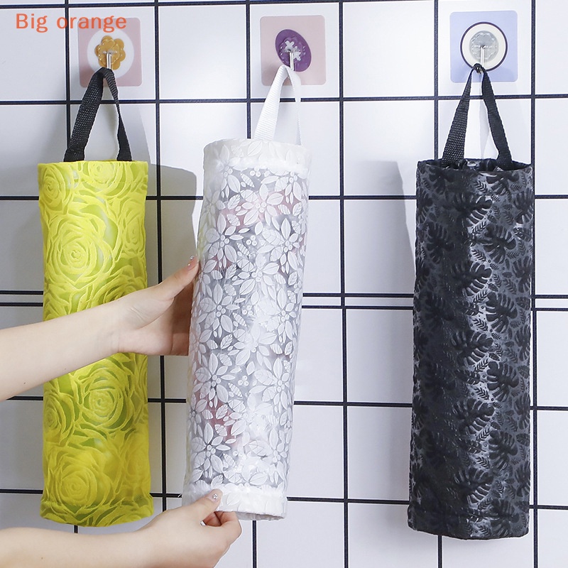 [Big orange] Home Grocery Bag Holder Wall Mount Bag Holder Dispenser ...