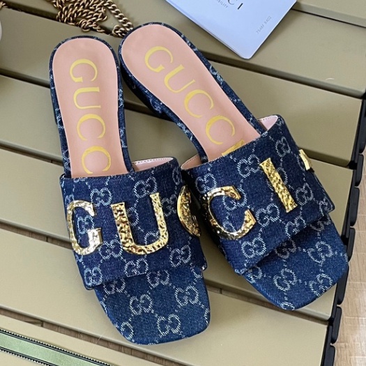 Original GG Letter Horse Title Buckle Fashion Flat Bottom Slippers 2023 ...