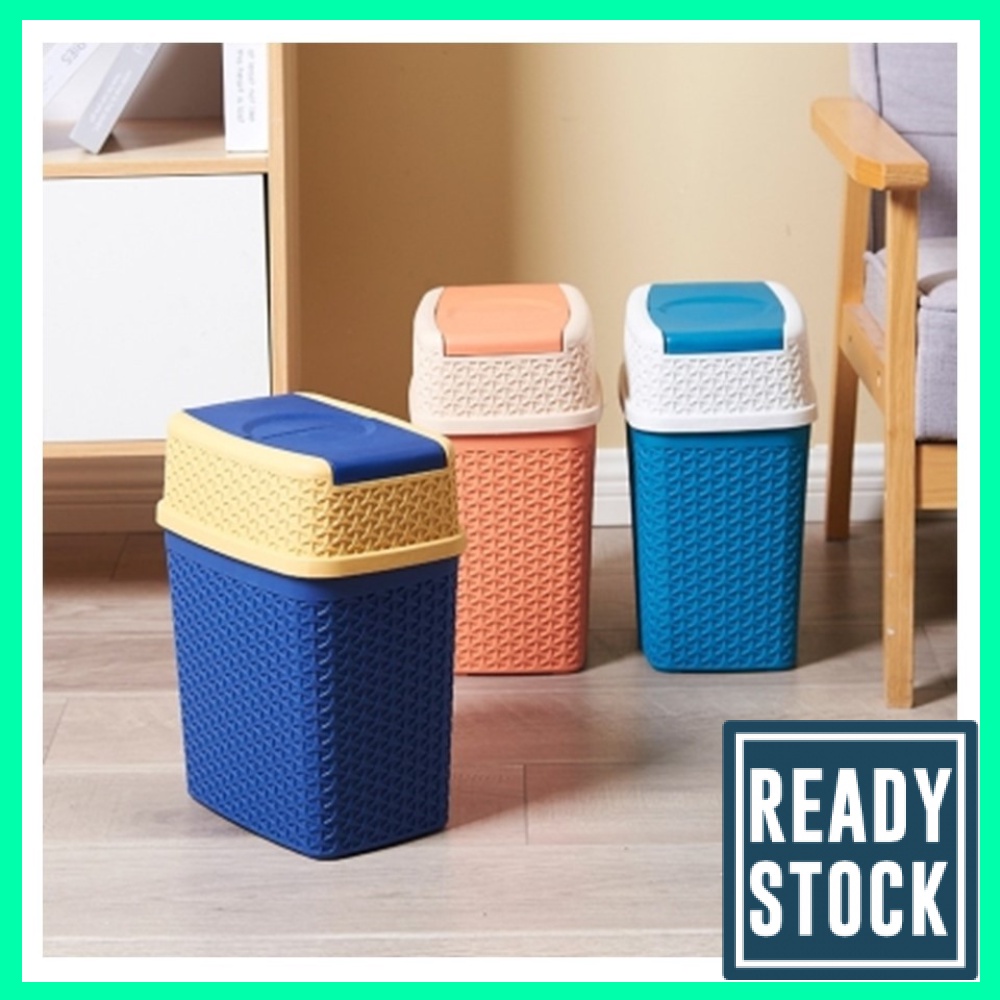 :BEST BUY [LOCAL ] Study Table Office Dustbin Bedroom Trash Bin Lid ...