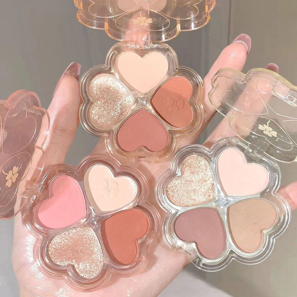 Shadow Tray Four-color Matte Pearlescent Water Proof Lasting Not Easy ...