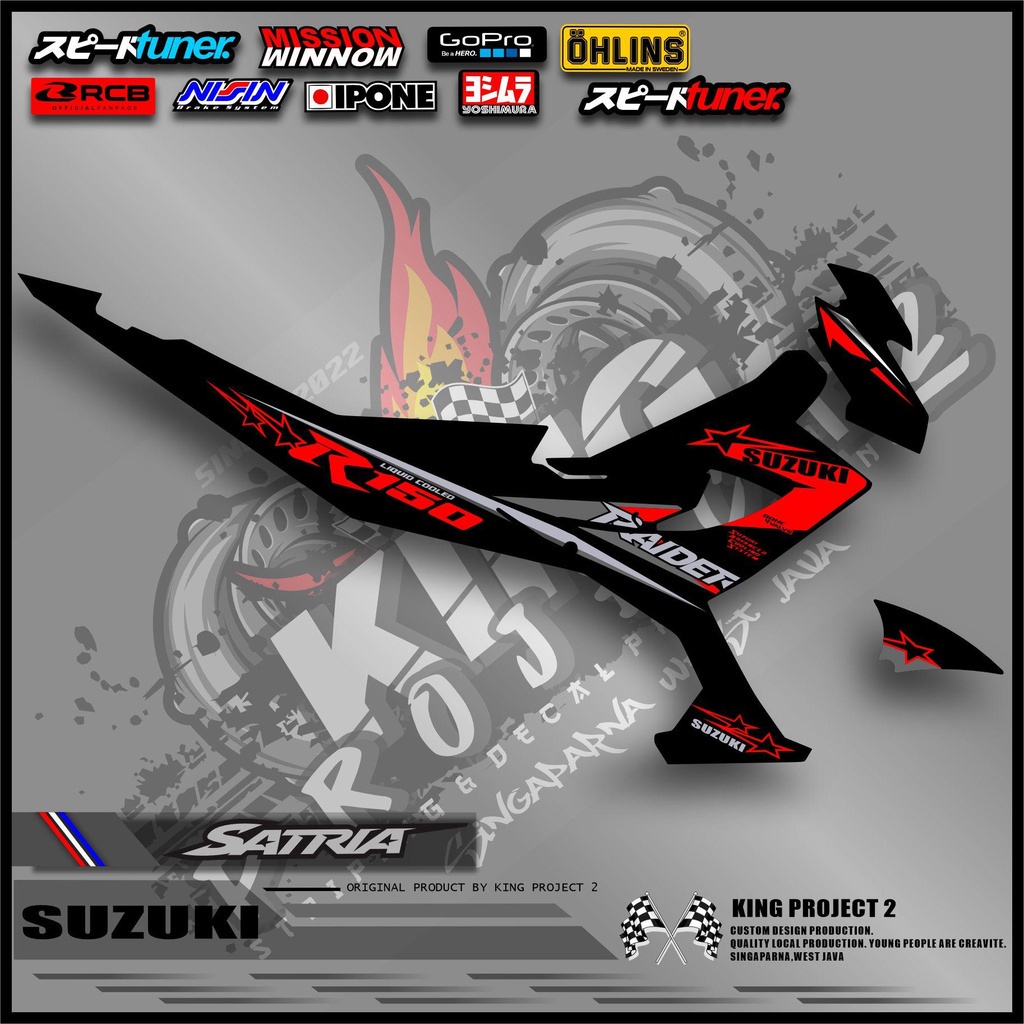 Custom STRIPING SUKA SUKA SATRIA FU FACELIFT / STICKER VARIATION R150 ...