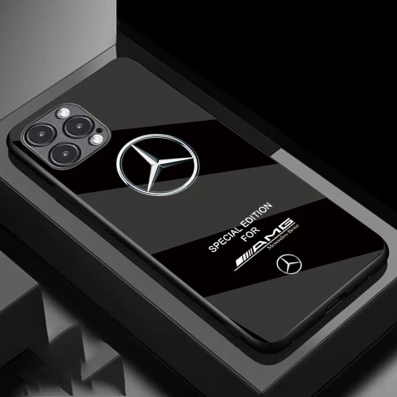 【Ready Stock】Luxury Sports Car Mercedes Benz Phone Case Simplicity Hard ...