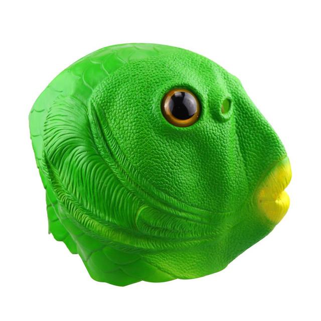 Green Fish Head Mask Funny Ugly Fish Mask Props Unisex Cosplay Costumes ...