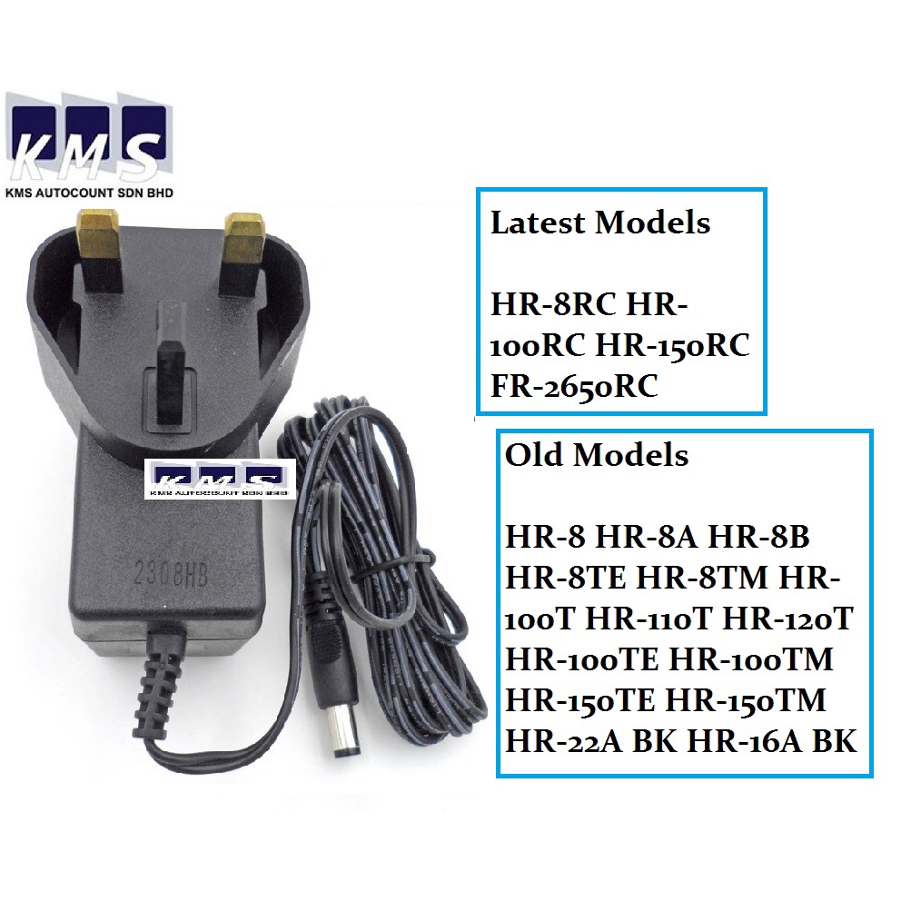 OEM HIGH QUALITY ADAPTOR FOR CASIO PRINTING CALCULATOR POWER ADAPTER HR ...