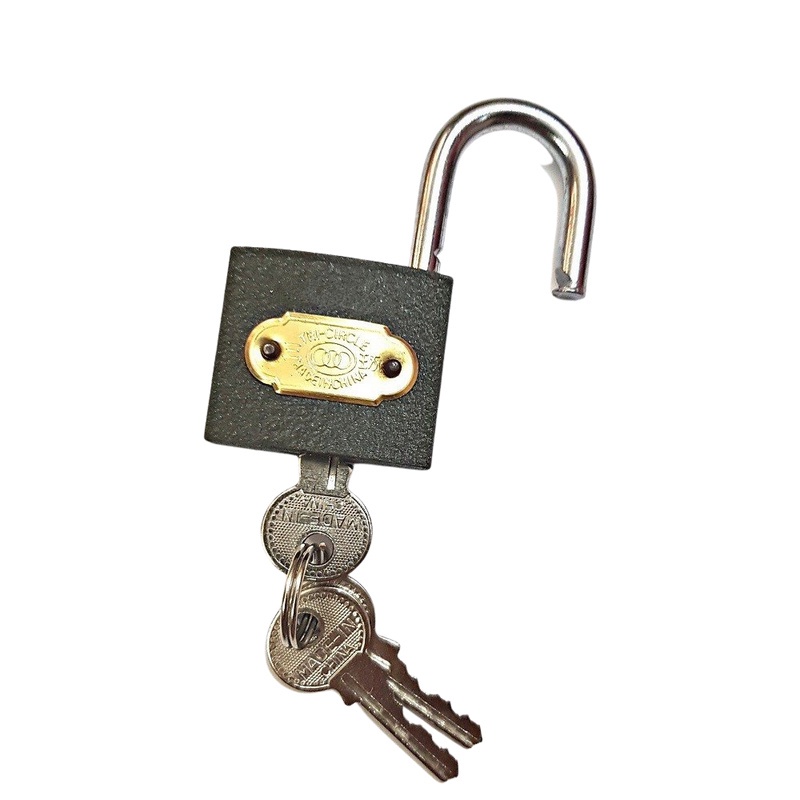 Black CASTLE HANGING LOCK, size 32mm, part 6, used to lock drawers and ...
