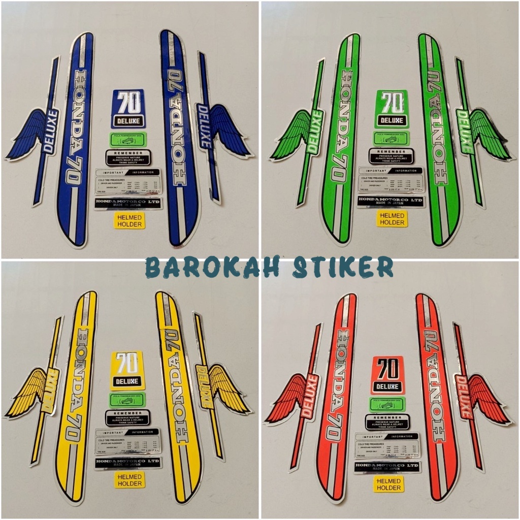 Striping polet stickers for honda C70 C 70 bekjul 1970 70 list standard ...