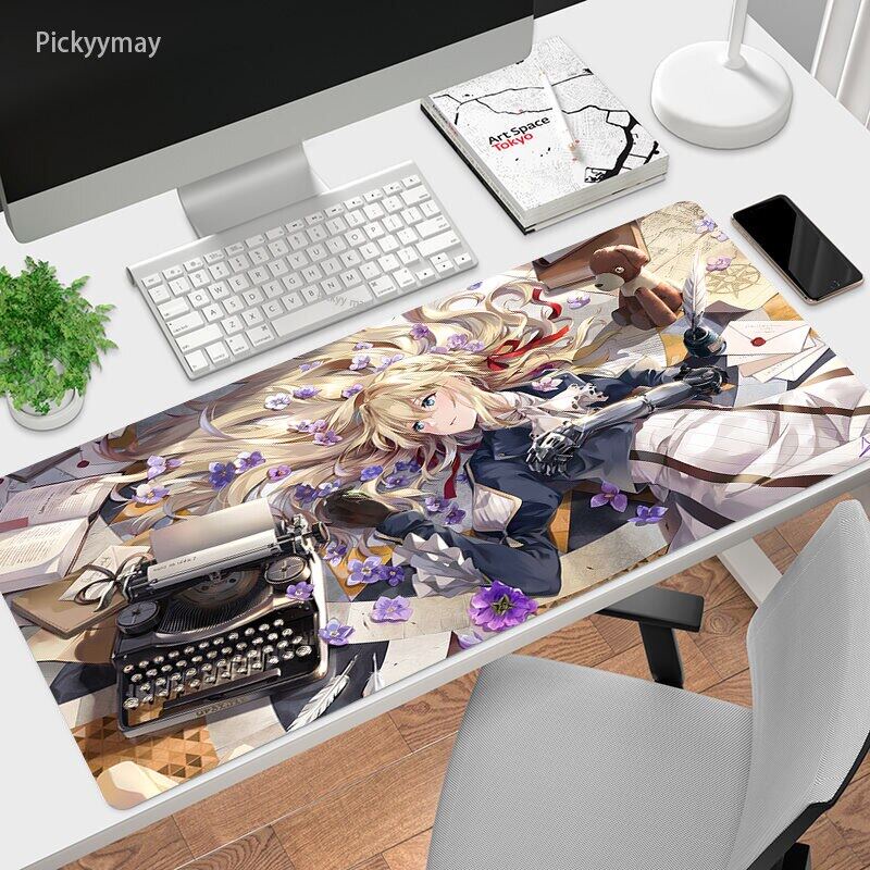 Violet Evergarden Large Mouse Pad Anime Mousepad Non-slip Rug Keyboard ...