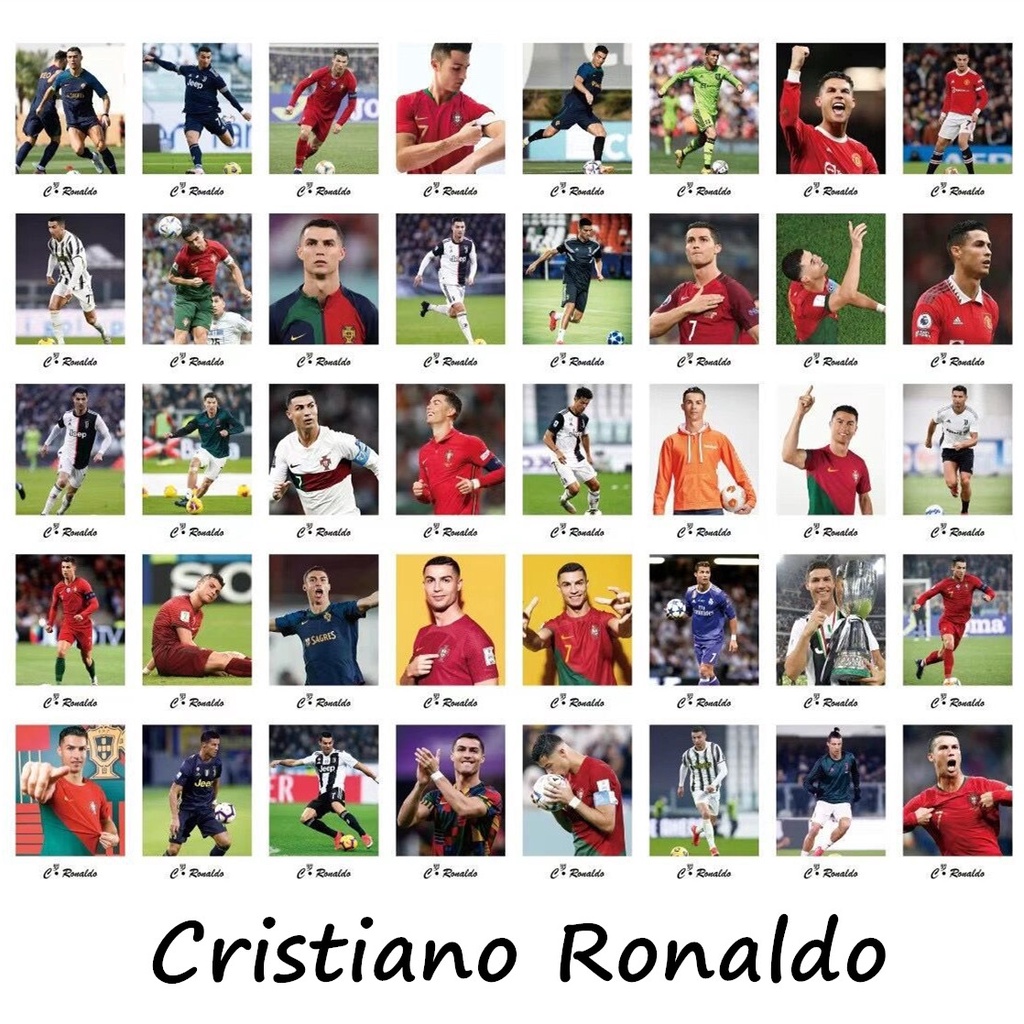 40pcs/box Messi Neymar Cristiano Ronaldo Photocards Football Star Lomo ...
